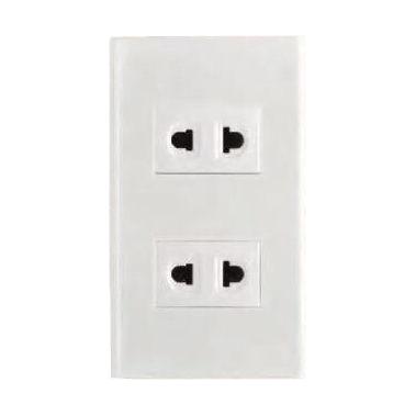 Omni WP2-WU Universal Outlet in White Plate 16A (Wide Series ...