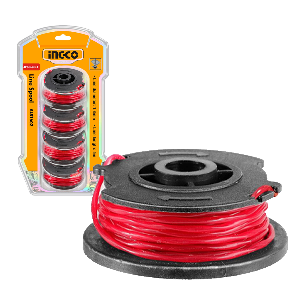 Ingco ALS1602 Line Spool / Nylon String Cutter Trimmer Set 5Pcs 1.6MM ...
