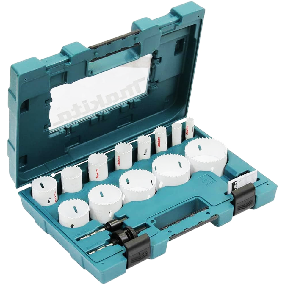 Makita D-63993 Bi-Metal Hole Saw Drill Bit General Use Tool Set 16Pcs ...