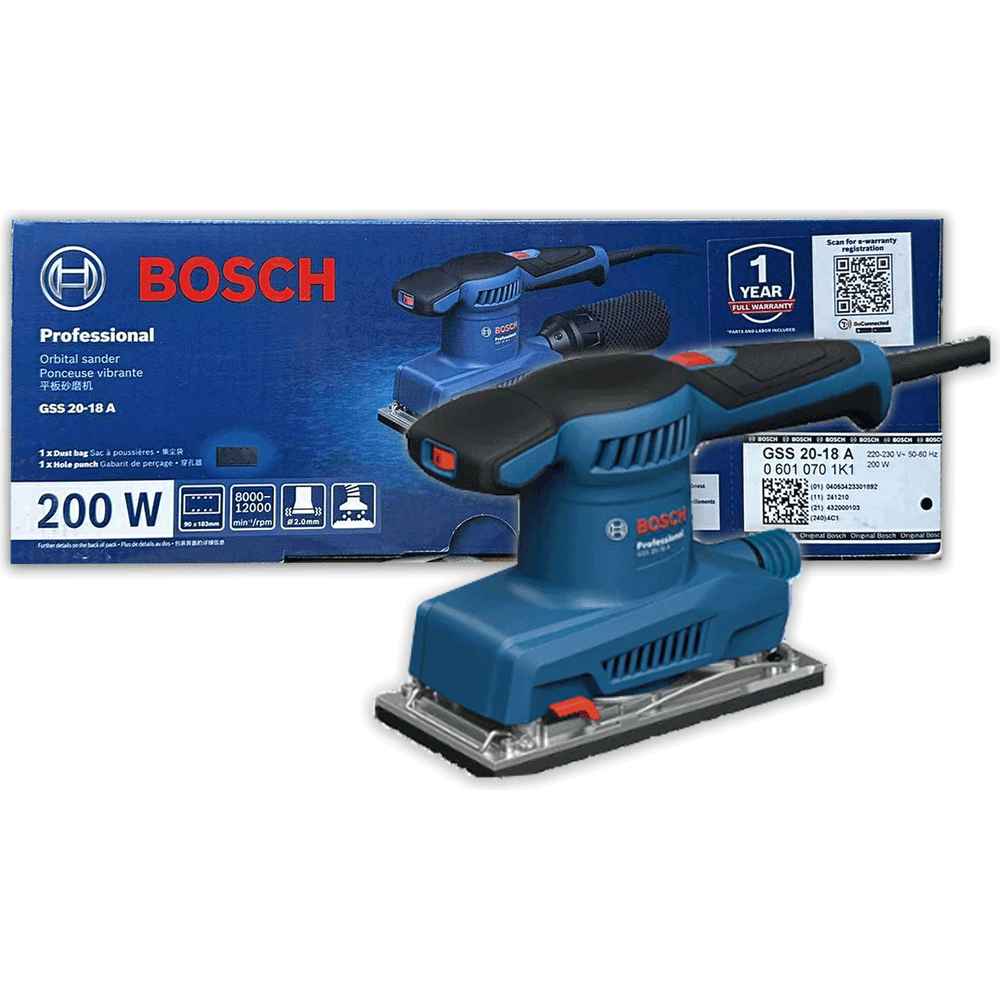 Bosch GSS 20-18A Orbital Sander 200W – Goldpeak Tools PH