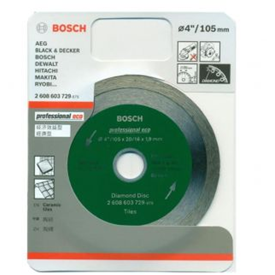 Bosch Diamond Cut Off Wheel 4" Continuous for Ceramic(2608603729 ...