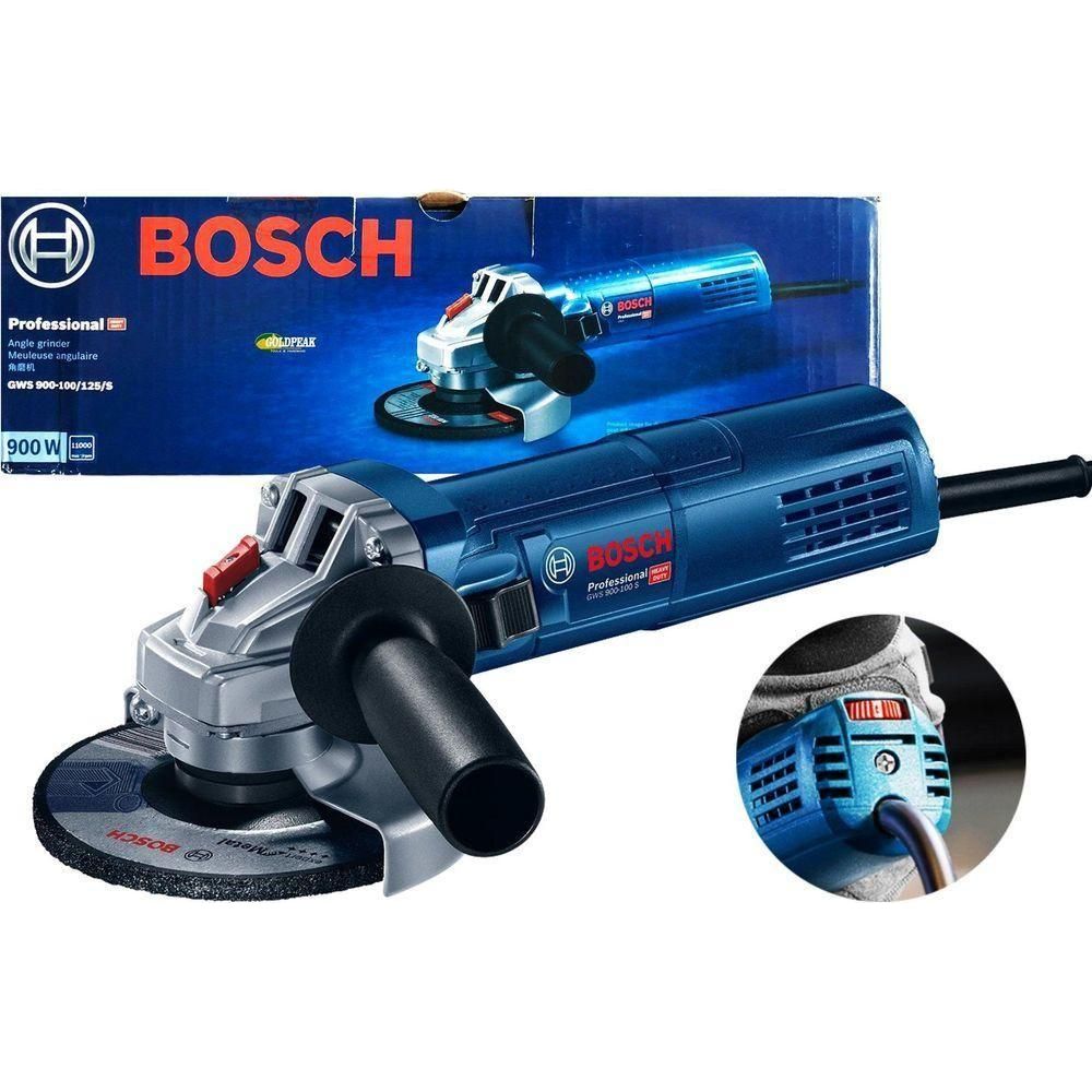 Bosch GWS 900-100 S Angle Grinder 4" (100mm) 900W [Variable Speed ...