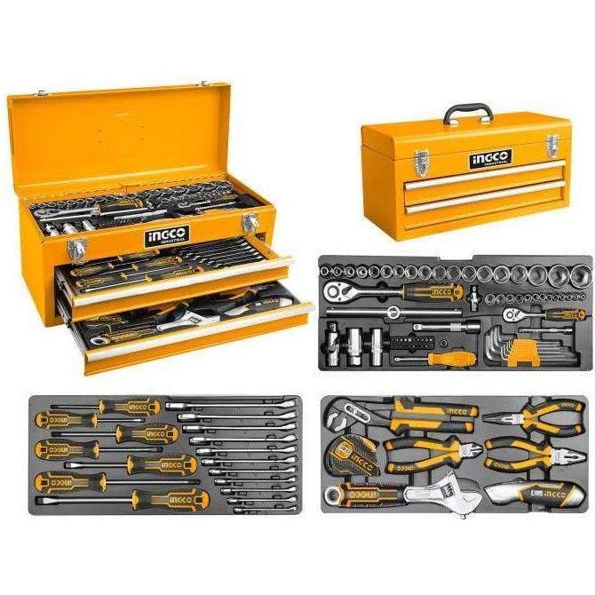 Ingco HTCS220971 Tool Chest Set / Metal Tool Box Set with 97pcs Hand T ...